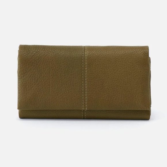 NWT New Hobo Keen Continental Wallet Aloe Leather Retired Rare